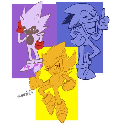 Three Sonics By Sin Namon On Newgrounds