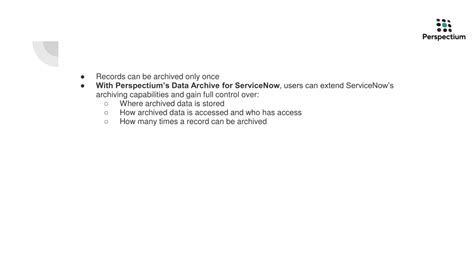 PPT Data Archive For ServiceNow Perspectium PowerPoint Presentation ID