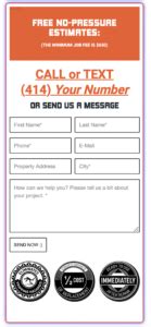 Concrete Leveling Marketing Web Form Optimization KVF Marketing