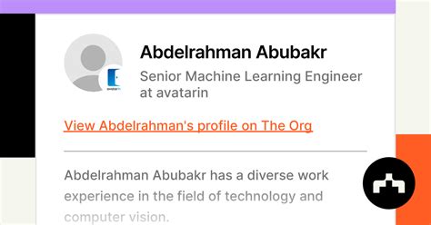 Abdelrahman Abubakr Senior Machine Learning Engineer At Avatarin