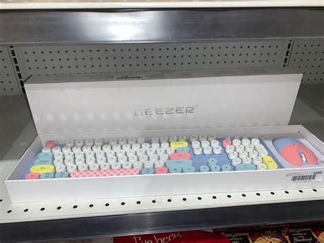 Geezer Wireless Keyboard And Mouse Set Blue Colorful Round Keycap Typewriter Keyboard 104 Keys Us