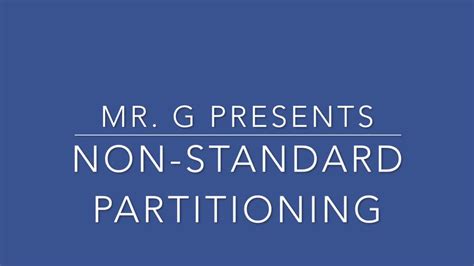 Standard Vs Non Standard Partitioning At Abigail Lester Blog