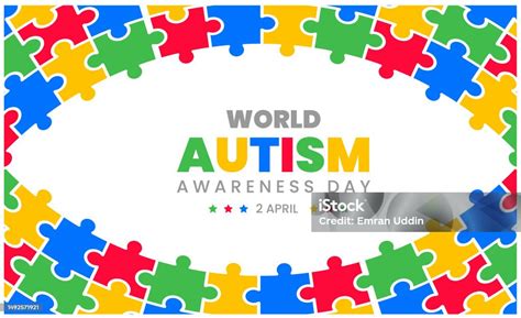 세계 자폐증 인식의 날 배경 디자인 템플릿입니다 세계 자폐증의 날 다채로운 퍼즐 벡터 배너 자폐증의 상징 자폐증 건강 관리 4월