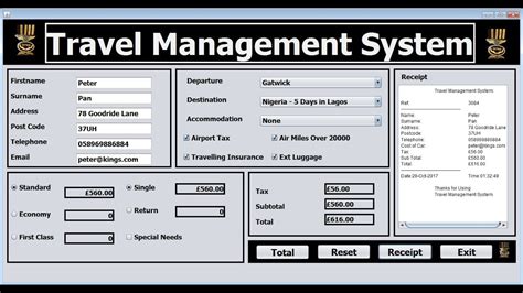 how to create travel management system in java netbeans using object