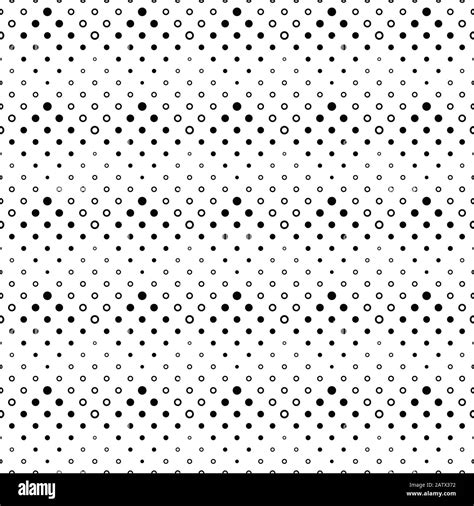 Abstract Seamless Geometrical Circle Pattern Background Monochrome Vector Graphic From Dots