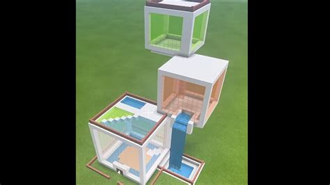 Minecraft Colourful Cube House Tutorial Demo Youtube