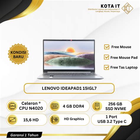 Jual Laptop Baru Lenovo Ideapad Igl With Gb Ram And Gb Ssd Shopee Indonesia