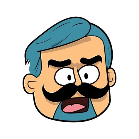 Premium Vector Cartoon Man Face Vector Illustration