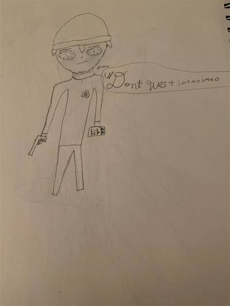 Super Quick Sketch Of A D Class R SCP