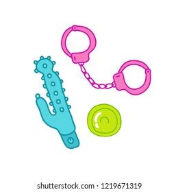 Sex Toys Doodle Icons Stock Vector Royalty Free Shutterstock