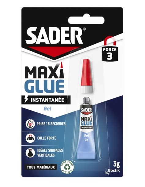 Maxi Glue Gel Colle 3 G Sader Gamm Vert