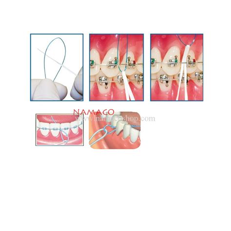 Gum Dental Floss Eez Thru Floss Threaders 5pcs Pack Dental Floss ไหม