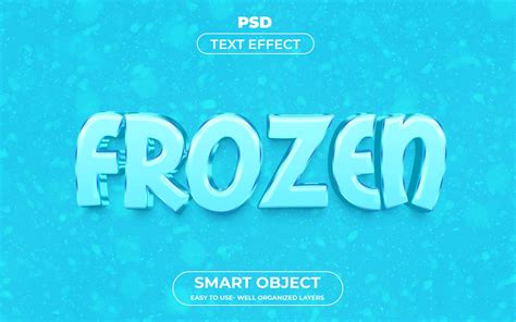 frozen 3d editable psd text effect by md jahidul on dribbble