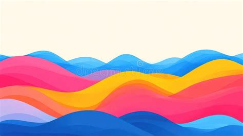 Abstract Waves In Vibrant Colors Create A Dynamic And Soothing Visual Experience Stock