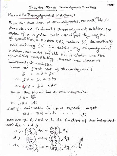 Thermodynamic Function Pdf