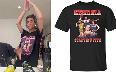 Kendall Has A Solid Starting 5 Fans React As Kim Kardashian Wears T Shirt With Image Of