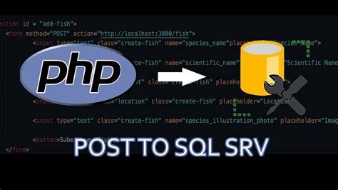 Php Sql Server Integration Tutorial 1 Post Method Connection Youtube