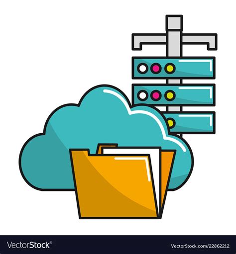 Isolated Web Hosting Design Royalty Free Vector Image