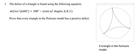 solved the defect of a triangle is found using the following