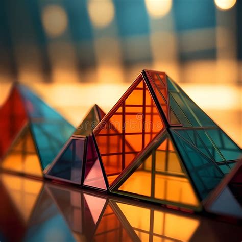 A Visually Captivating Composition Of Overlapping Geometric Shapes In A Symphony Of Vibrant