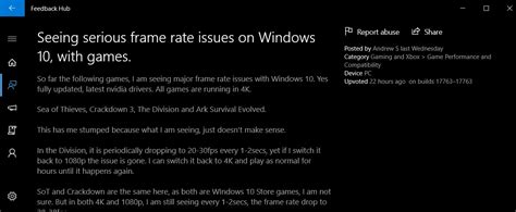 Windows KB Is Reportedly Causing Gaming Performance Issues