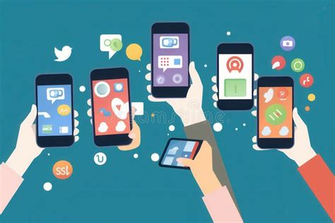 Multiple Hands Are Holding Smartphones Each Displaying Different