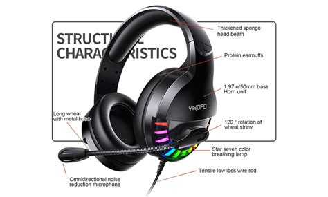 Wired Gaming Headset Led Pc Headphones And Mic Dynamic Sensory Noise Canceling Groupon