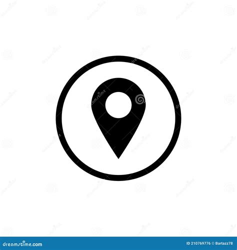 Outline Map Localization Vector Icon Isolated Black Simple Line Element Illustration From Maps