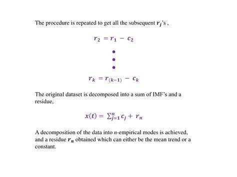 Ppt Analyzing Nonlinear Time Series With Hilbert Huang Transform