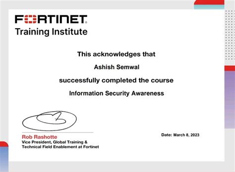 Ashish Semwal On Linkedin Fortinet Nse1 Certifications
