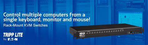 Amazon Com Tripp Lite DisplayPort USB KVM Switch 16 Port Audio Video 4K 60Hz 1URM B024 DPU16