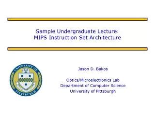 PPT MIPS Instruction Set Architecture PowerPoint Presentation Free
