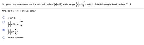 Solved Suppose F Is A One To One Function With A Domain Of Chegg