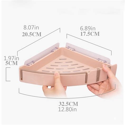 Самозалепваща се ъглова стойка за баня Рафт Шампоан Държач за душ Рафт Кухненска стойка