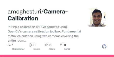 Github Amoghesturi Camera Calibration Intrinsic Calibration Of Rgb Cameras Using Opencv S