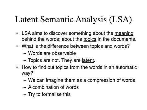 PPT Lecture Probabilistic Latent Semantic Analysis PowerPoint Presentation ID