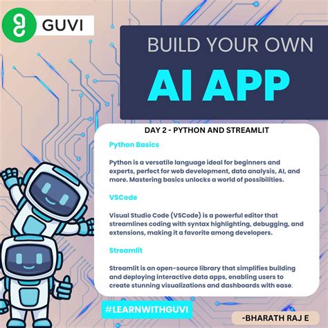 Learn With Guvi Python And Streamlit For Ai Bharath Raj E Posted On