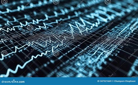 Oscilloscope Display Showing Waveform Patterns For Electronics And Data