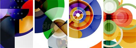 World Of Geometric Elegance With Abstract Circle Poster Set Circles Intertwine In A Symphony Of