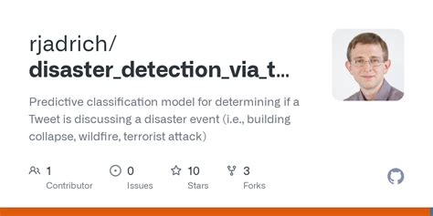 Github Rjadrichdisasterdetectionviatwitter Predictive Classification Model For