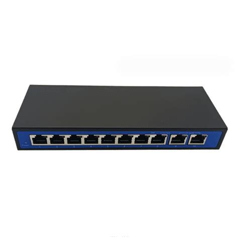 Hisource 8 Port 10 100mbps 12v 55v Common Smart Ethernet Poe Switch With 7 Poe Ports No Power