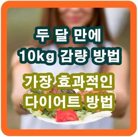 가장 효과적인 다이어트 방법 두 달 만에 10kg 감량 성공사례 지식정보리뷰