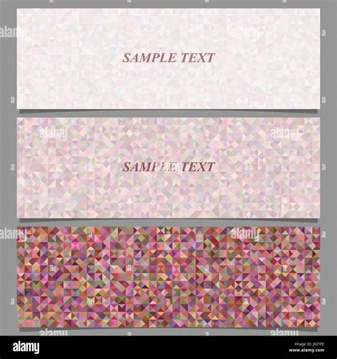 Abstract Triangle Mosaic Banner Background Set Stock Vector Image And Art Alamy