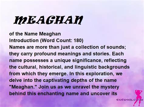 Meaning Of The Name Meaghan
