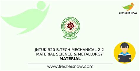 JNTUK R20 B Tech Mechanical 2 2 Material Science Metallurgy Material Notes