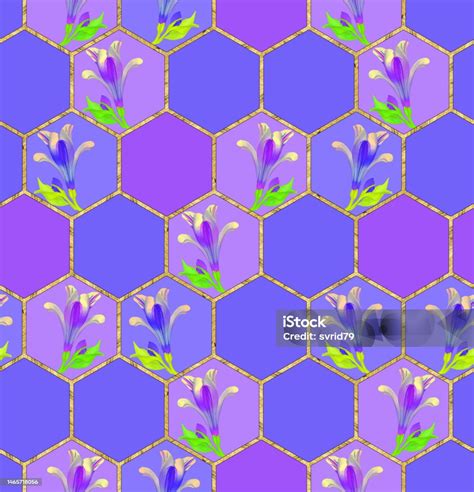 육각형 매끄러운 질감 그리드 모자이크 상감 벽지 포장 커버 직물 셔츠 린넨을위한 이음매없는 마름모 알 스트로 메리아 섬유 인쇄를 위한 매끄러운 꽃 배경 면직물 스테인드