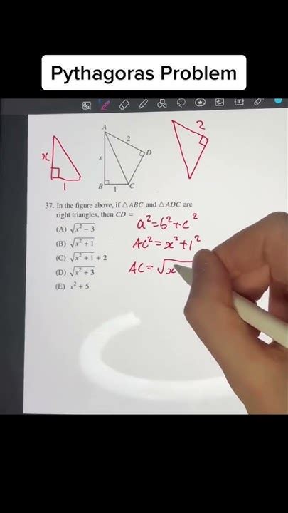 How To Solve Difficult Pythagoras Problem Mathematics Maths