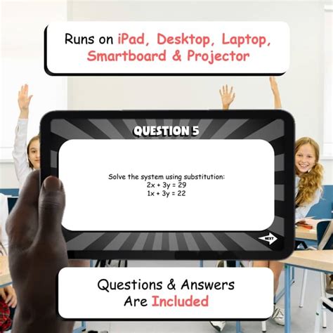 Systems Of Equations Bump Math Game No Prep Grade 9 Review Tpt