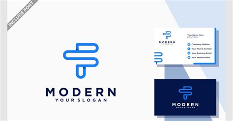 Letter F S Initials Modern Line Art Logo Templatemonster