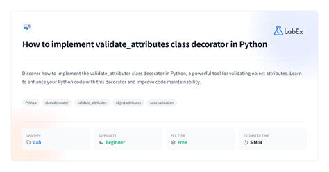 How To Implement Validateattributes Class Decorator In Python Labex